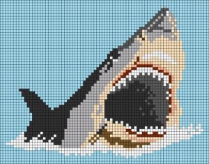 26 Not-So-Terrifying Perler Bead Shark Patterns - Cool Kids Crafts