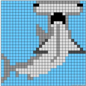 26 Not-So-Terrifying Perler Bead Shark Patterns - Cool Kids Crafts