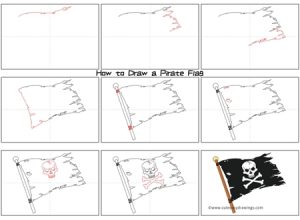 27 Easy Pirate Drawings for Children - Cool Kids Crafts