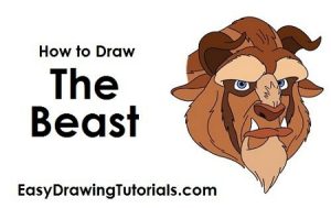 22 Easy Beauty and The Beast Drawings - Cool Kids Crafts