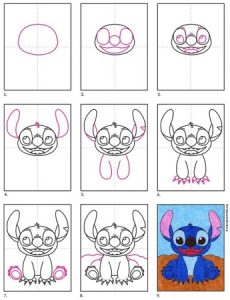 19 Easy Stitch Drawings for Escaped Aliens - Cool Kids Crafts