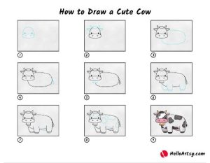 18 Easy Drawings of Cows for Beginners - Cool Kids Crafts