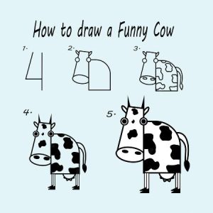 18 Easy Drawings of Cows for Beginners - Cool Kids Crafts