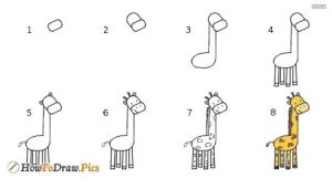 21 Easy Drawings of Giraffes for Kids - Cool Kids Crafts