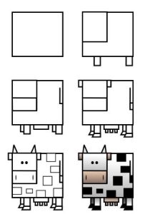 18 Easy Drawings of Cows for Beginners - Cool Kids Crafts