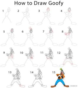 22 Fun Drawings of Goofy for Everyone - Cool Kids Crafts
