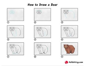 20 Easy Bear Drawings You Can Follow - Cool Kids Crafts
