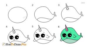 25 Majestic Narwhal Drawings for Sea Lovers - Cool Kids Crafts