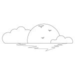 22 Magnificent and Lovely Sunset Drawings - Cool Kids Crafts