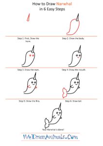 25 Majestic Narwhal Drawings for Sea Lovers - Cool Kids Crafts