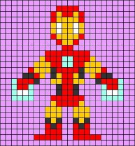 25 Invincible Iron Man Perler Beads - Cool Kids Crafts