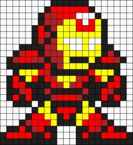 25 Invincible Iron Man Perler Beads - Cool Kids Crafts