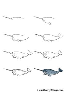 25 Majestic Narwhal Drawings for Sea Lovers - Cool Kids Crafts
