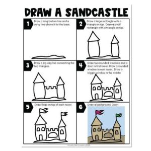 22 Splendid Sand Castle Drawings for Your Next Beach Trip - Cool Kids ...