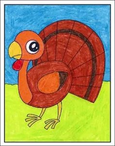 18 Easy and Fulfilling Turkey Drawings - Cool Kids Crafts