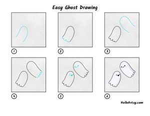 21 Creepy and Fun Ghost Drawings - Cool Kids Crafts