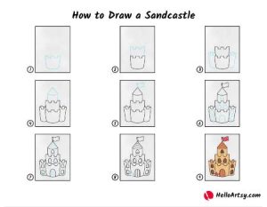 22 Splendid Sand Castle Drawings for Your Next Beach Trip - Cool Kids ...