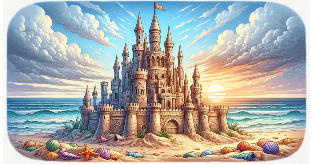 22 Splendid Sand Castle Drawings for Your Next Beach Trip - Cool Kids ...
