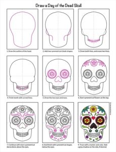 21 Fun and Easy Skeleton Drawings - Cool Kids Crafts