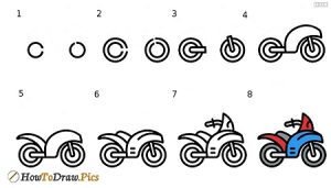 19 Easy Step-by-Step Motorcycle Drawings - Cool Kids Crafts
