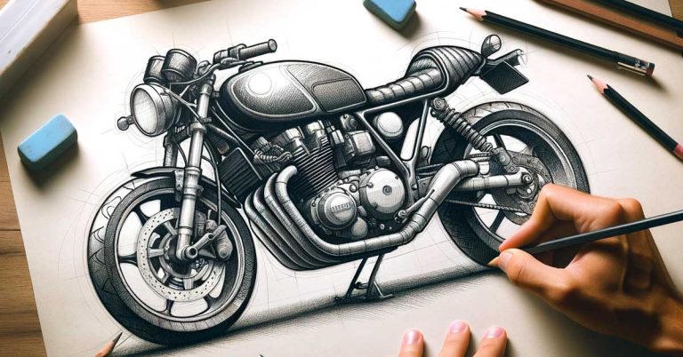 19 Easy Step-by-Step Motorcycle Drawings - Cool Kids Crafts