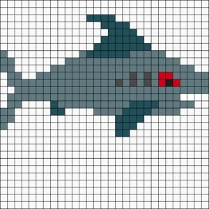 26 Not-So-Terrifying Perler Bead Shark Patterns - Cool Kids Crafts